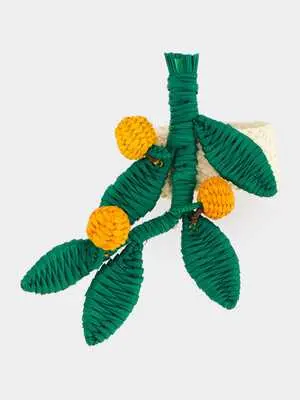 Coro Cora Handcrafted Branch Napkin Ring - Orange
