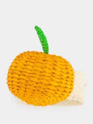 Coro Cora Handcrafted Toquilla Palm Napkin Ring - Orange