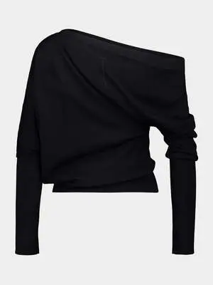 TOM FORD Off-shoulder Wool-silk Top