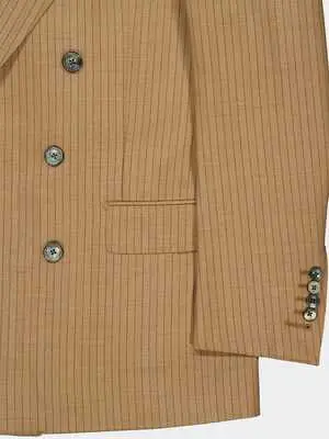 TOM FORD Camel Saxony Stripe Wool Blazer