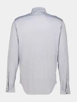TOM FORD Light Charcoal Silk-cotton Shirt - Grey