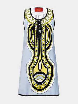La DoubleJ Peony Placée Print Mini Dress - Multicolour