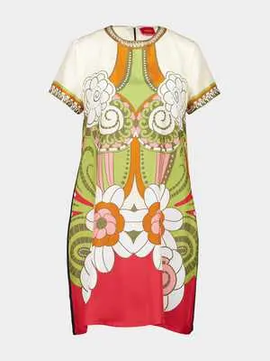 La DoubleJ Anemone Ghirlanda Silk Mini Dress - Multicolour