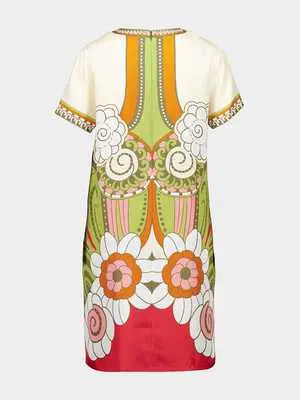 La DoubleJ Anemone Ghirlanda Silk Mini Dress - Multicolour
