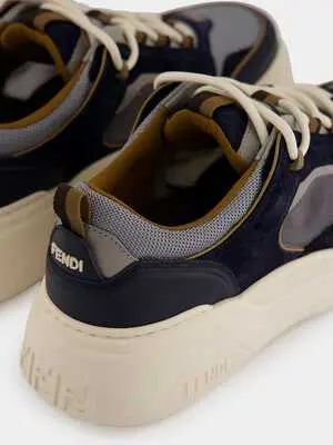 Fendi Force Technical Fabric And Suede Trainers