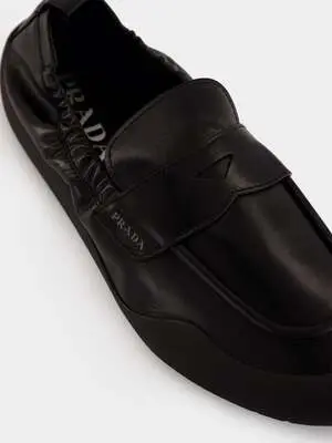 Prada Speedrock Leather Loafers - Black