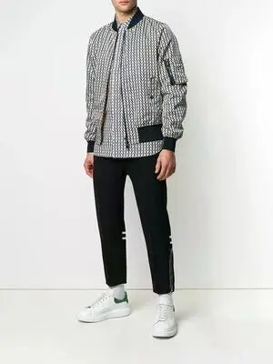 Valentino Garavani Logo Print Bomber Jacket - Blue