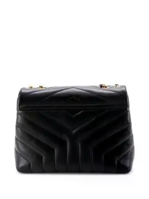 Saint Laurent Loulou Matelasse Chevron Leather Small Shoulder Bag - Black