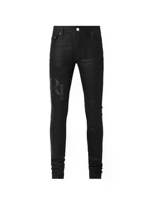 Amiri Logo-patch Waxed Jeans