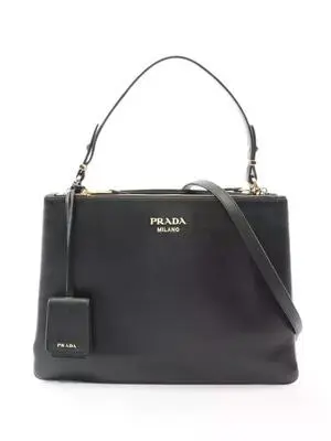 Prada Leather Tote Bag - Black