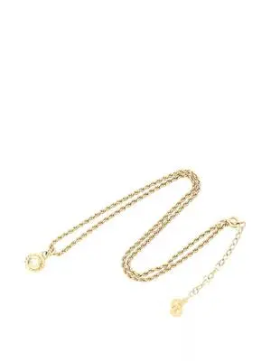 Dior Plated Strass Round Pendant Necklace - Gold