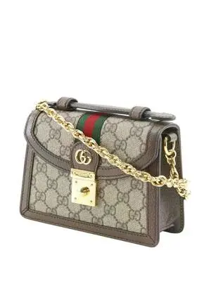 Gucci Ophidia Gg Supreme Web Small Top Handle Bag - Neutrals