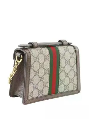 Gucci Ophidia Gg Supreme Web Small Top Handle Bag - Neutrals