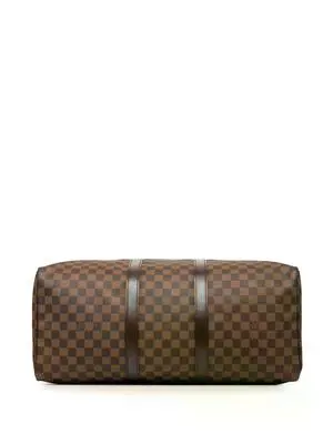 LOUIS VUITTON Damier Ebene Keepall 50 Travel Bag