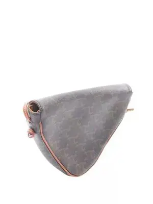 Celine Triomphe Coated Canvas Logo Triangle Crossbody Bag - Brown