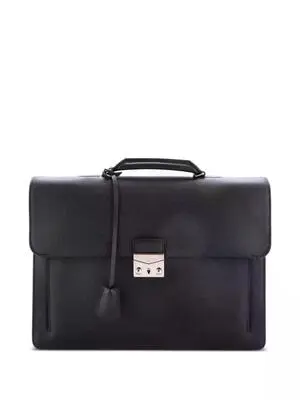 LOUIS VUITTON Associe Cartable 2 Briefcase Taiga Leather Business Bag - Black