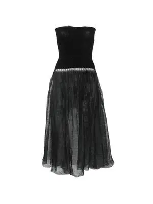 Paloma Wool Melo Sheer-knit Midi Dress - Black