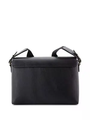 Burberry Vintage Check Canvas And Leather Crossbody Bag - Black