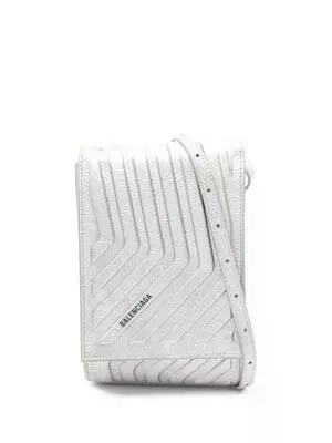 Balenciaga Embossed Shoulder Bag - Silver