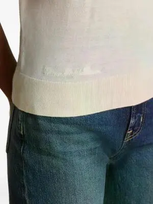 Ralph Lauren Embroidered Short-sleeve Sweater