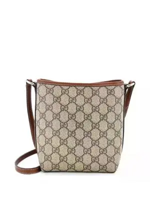 Gucci Gg Emblem Gg Coated Canvas Nano Bucket Bag