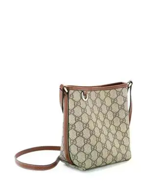 Gucci Gg Emblem Gg Coated Canvas Nano Bucket Bag