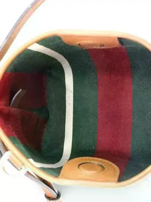 Gucci Gg Emblem Gg Coated Canvas Nano Bucket Bag