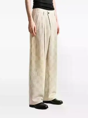 ZIGGY CHEN Check-pattern Pleated Trousers