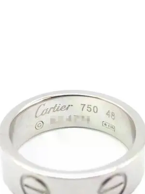 Cartier Love Screw-detail Ring In White Gold