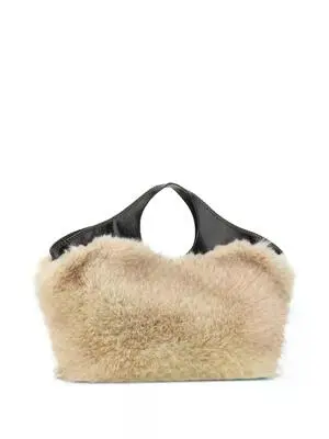 GIANNI CHIARINI Infinity Faux-fur Tote Bag - Neutrals