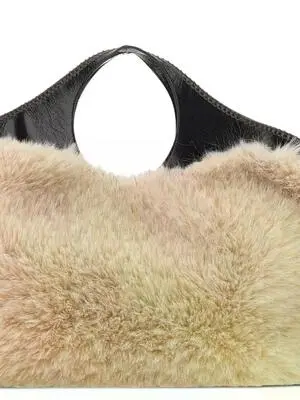 GIANNI CHIARINI Infinity Faux-fur Tote Bag - Neutrals