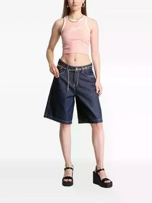 KARL KANI Contrast-stitch Knee-length Shorts