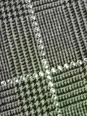 Miu Miu Rhinestone-embellished Plaid Mini Skirt