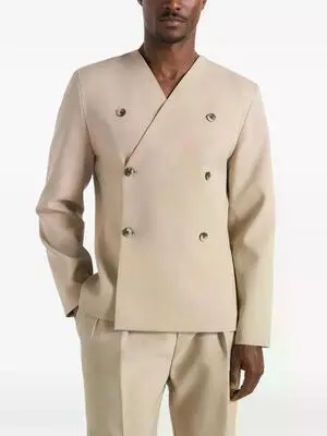 Manière De Voir Timeo Tailored Kimono Blazer Beige