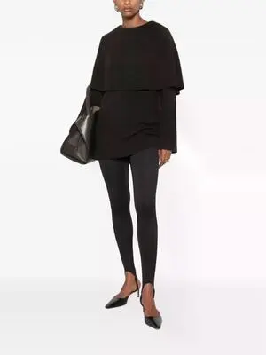 LISA YANG Jaylani Cape-overlay Cashmere Sweater - Brown