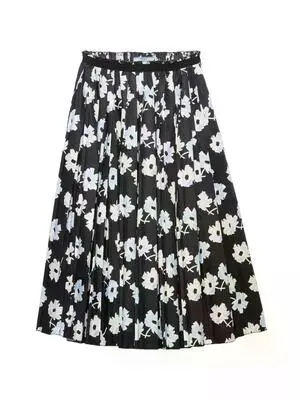Prada Pleated Poplin Skirt