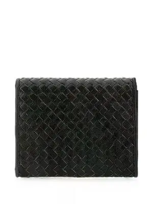 Prada Woven-design Foldover Wallet - Black