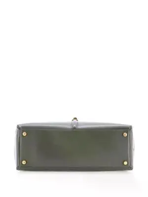Celine 16 Top Handle Bag In Smooth Calfskin - Green