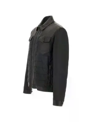VOLFAGLI FIRENZE Massenzio Leather-panelled Quilted Jacket