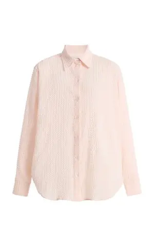 Hunza G Oversized Seersucker Shirt - Pink
