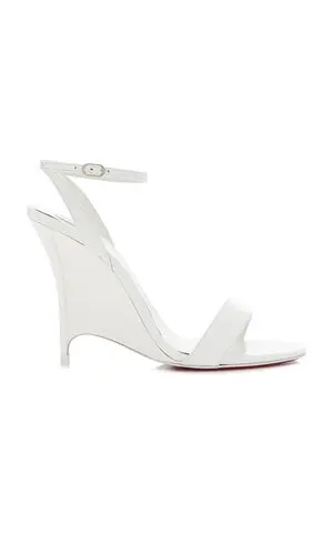 Women's White Patent Leather Sandals