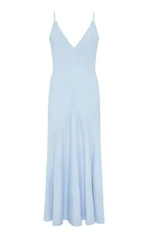 Gabriela Hearst Brigita Suede Midi Dress - Blue