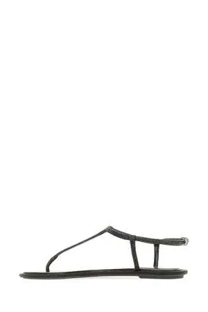 Rene Caovilla Embellished Strappy Thong Sandals - Multicolor