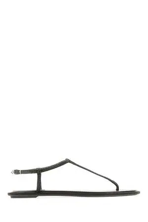 Rene Caovilla Embellished Strappy Thong Sandals - Multicolor