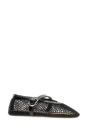 Alaïa Pointed Toe Mary Jane Flats With Buckle Detail