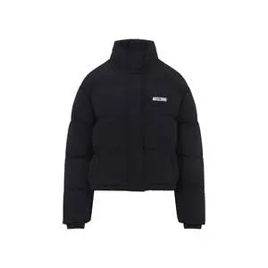Moschino Cropped Padded Jacket With Smiley® Graphic - Black