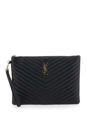 Saint Laurent Cassandre Clutch With Removable Strap - Multicolor