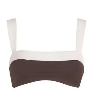 AWAY THAT DAY Square-neck Bikini Top - Brown