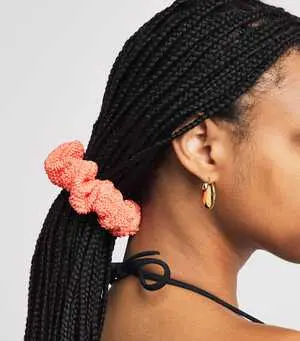 Hunza G Crinkle Scrunchie - Orange