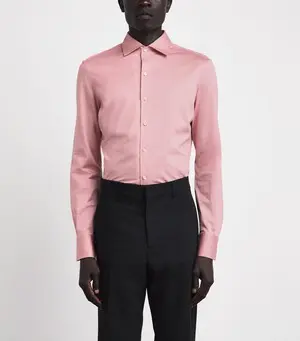 Isaia Cotton Jersey Shirt